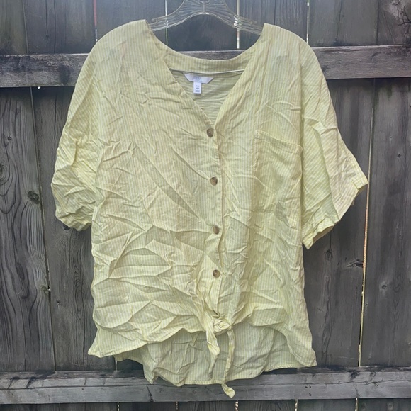 Time and Tru | Tops | Time And Tru Striped Top Sz 2 | Poshmark